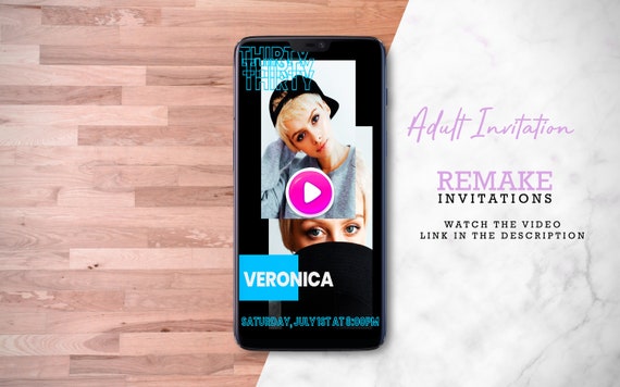 Urban 30th birthday Video Invitation adult birthday Video | Etsy