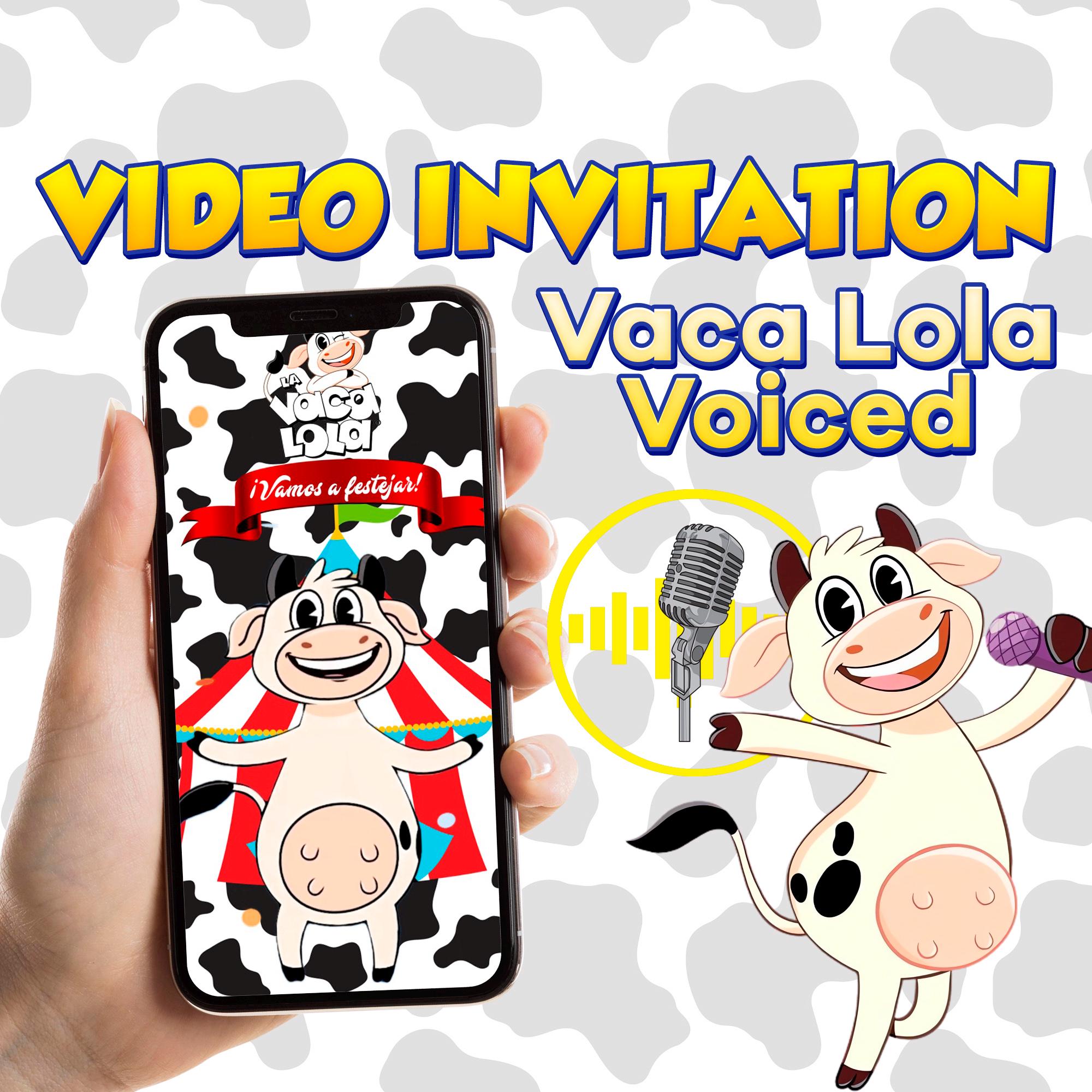 Vaca Lola Video Invitacion, Vaca Lola Invitacion Animada, Vaca Lola Party, Invitation Digital ...