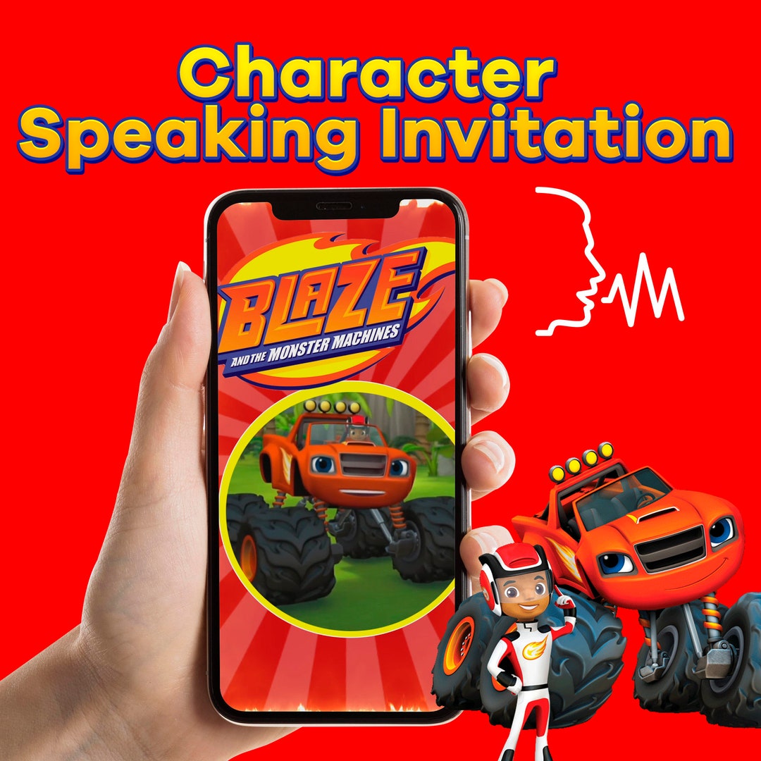 Blaze and the Monster Machines Birthday Invitation, Blaze Video ...