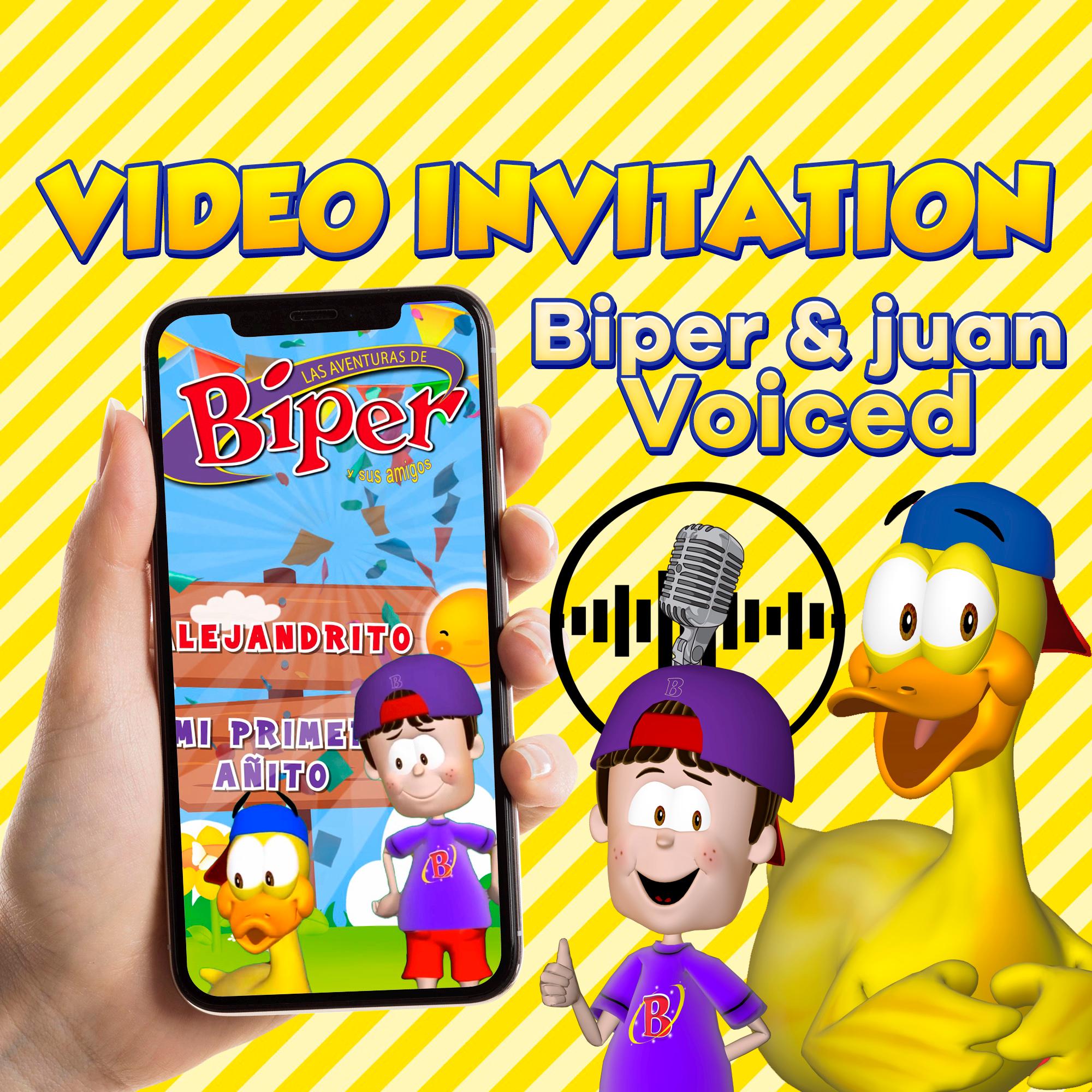 Biper Y Patito Juan Con Voz Video Invitacion, Biper Y Juan Invitacion ...