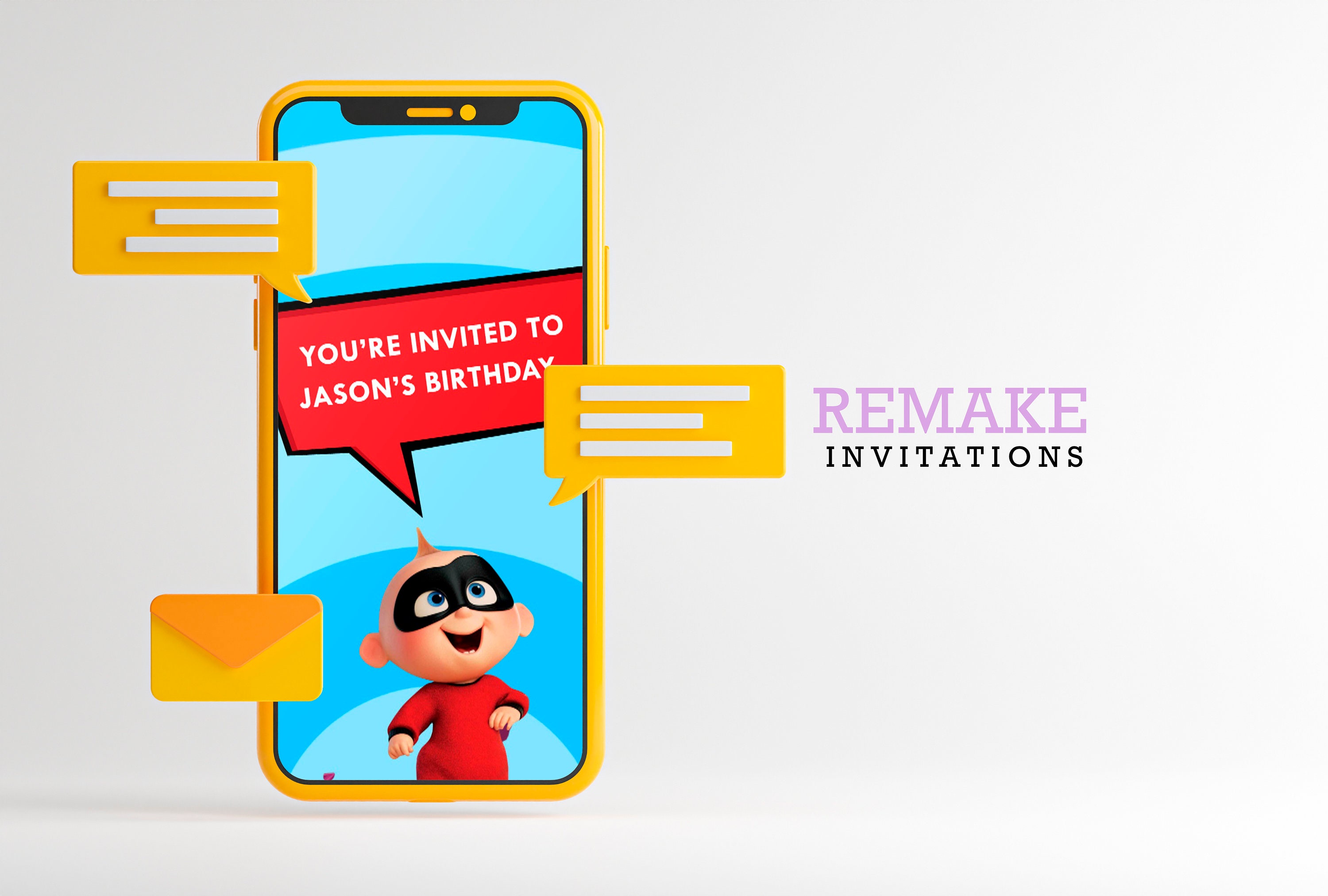 Baby Jack Jack Video Invitation, Baby Jack Jack Digital Card, Baby Jack ...