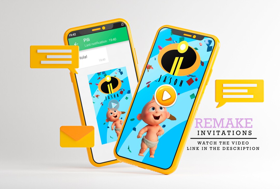 Baby Jack Jack Video Invitation, Baby Jack Jack Digital Card, Baby Jack ...