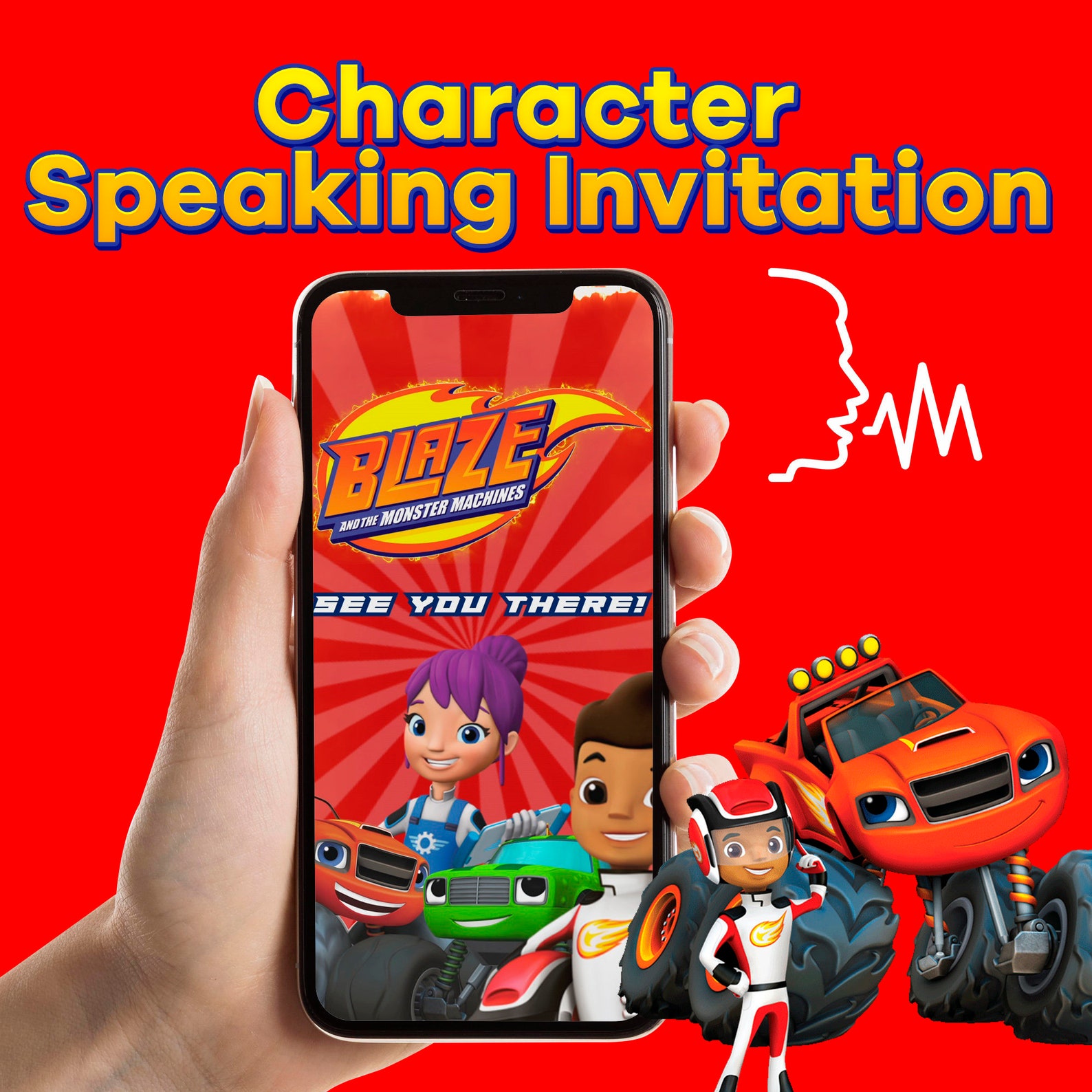 Blaze and the Monster Machines Birthday Invitation, Blaze Video ...