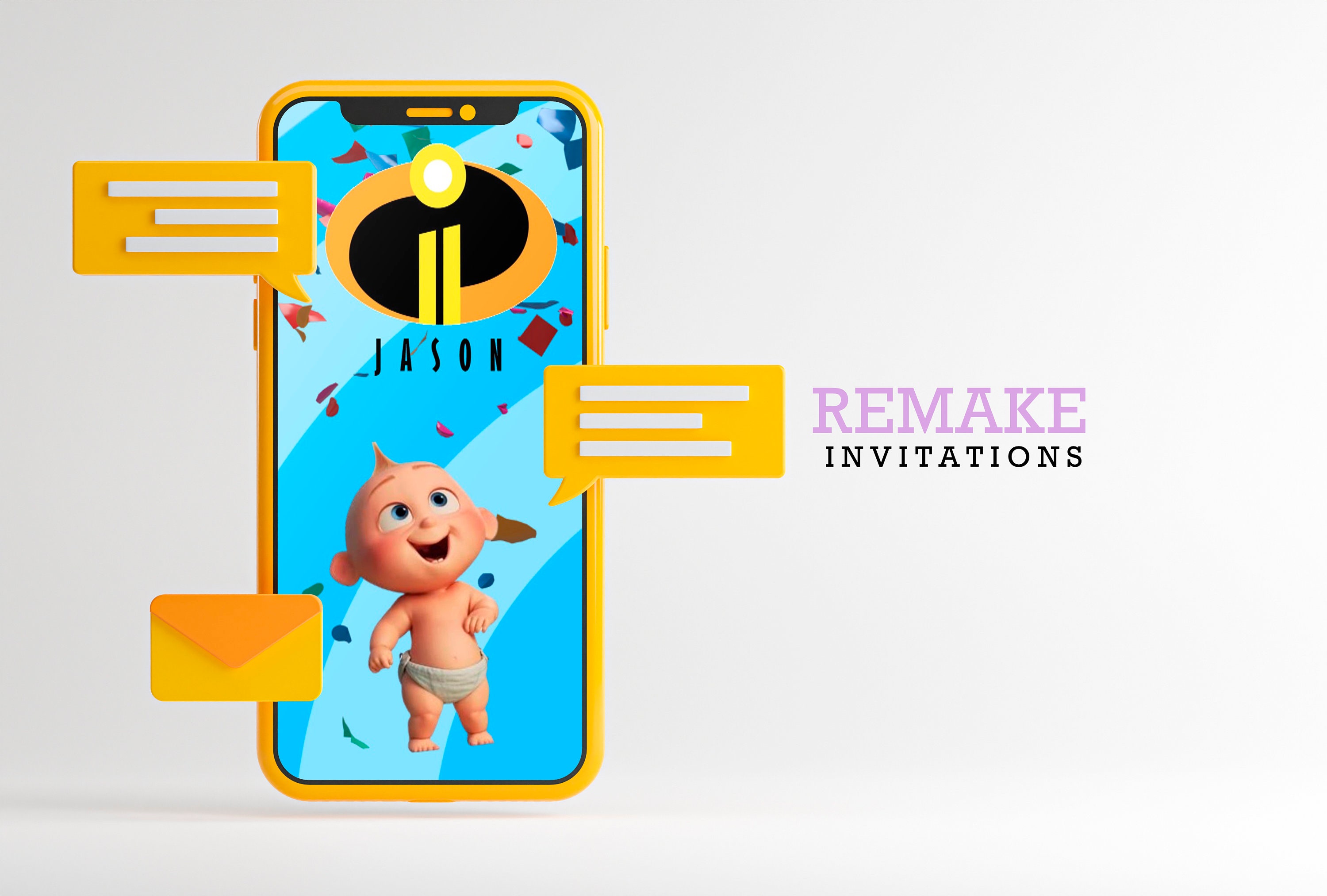 Baby Jack Jack Video Invitation, Baby Jack Jack Digital Card, Baby Jack ...