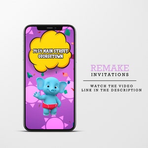 Word Party Invitation, Word Party Digital Card, Word Party Digital ...