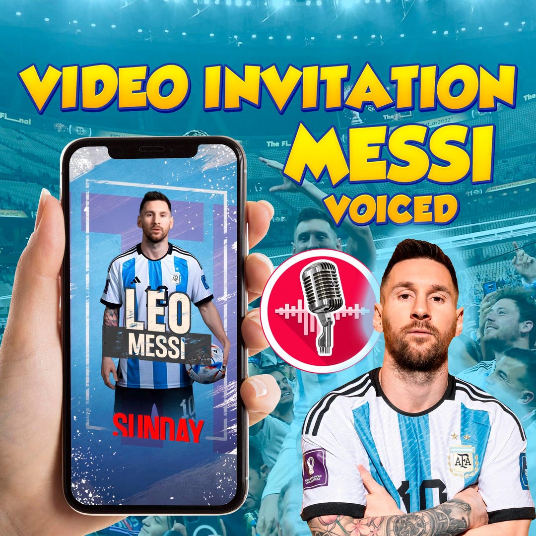 Video Invitacion Messi, Lio Messi Invitation, Birthday Party Leo Messi ...