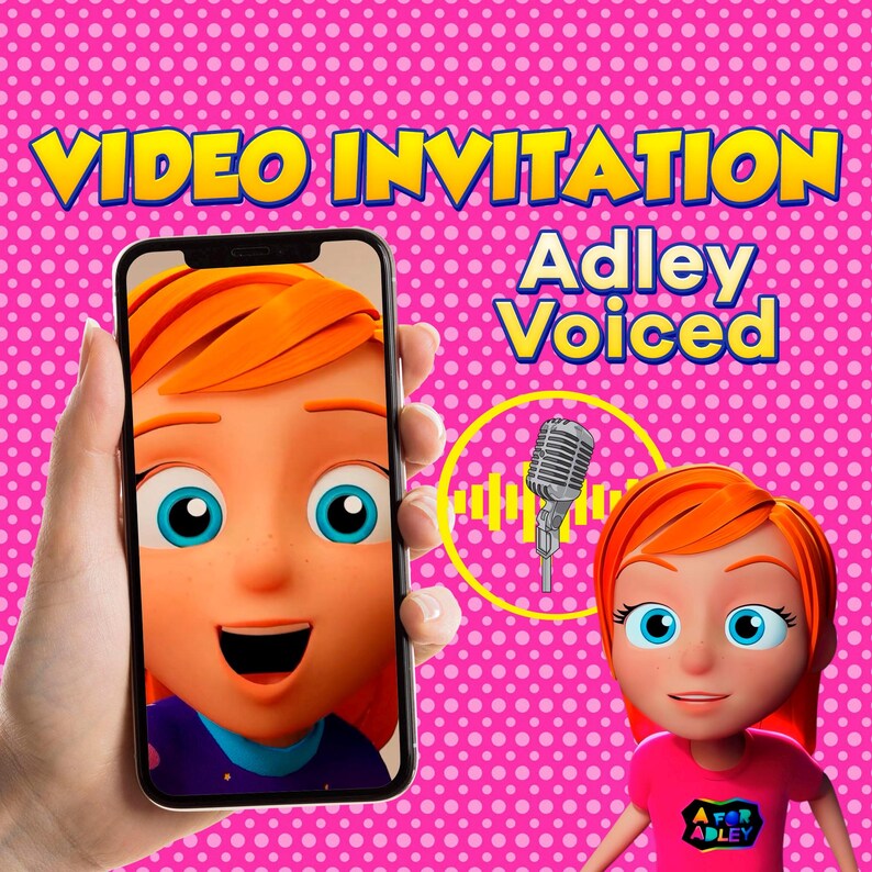 A for Adley Birthday Video Invitation, A for Adley Invitation Digital ...