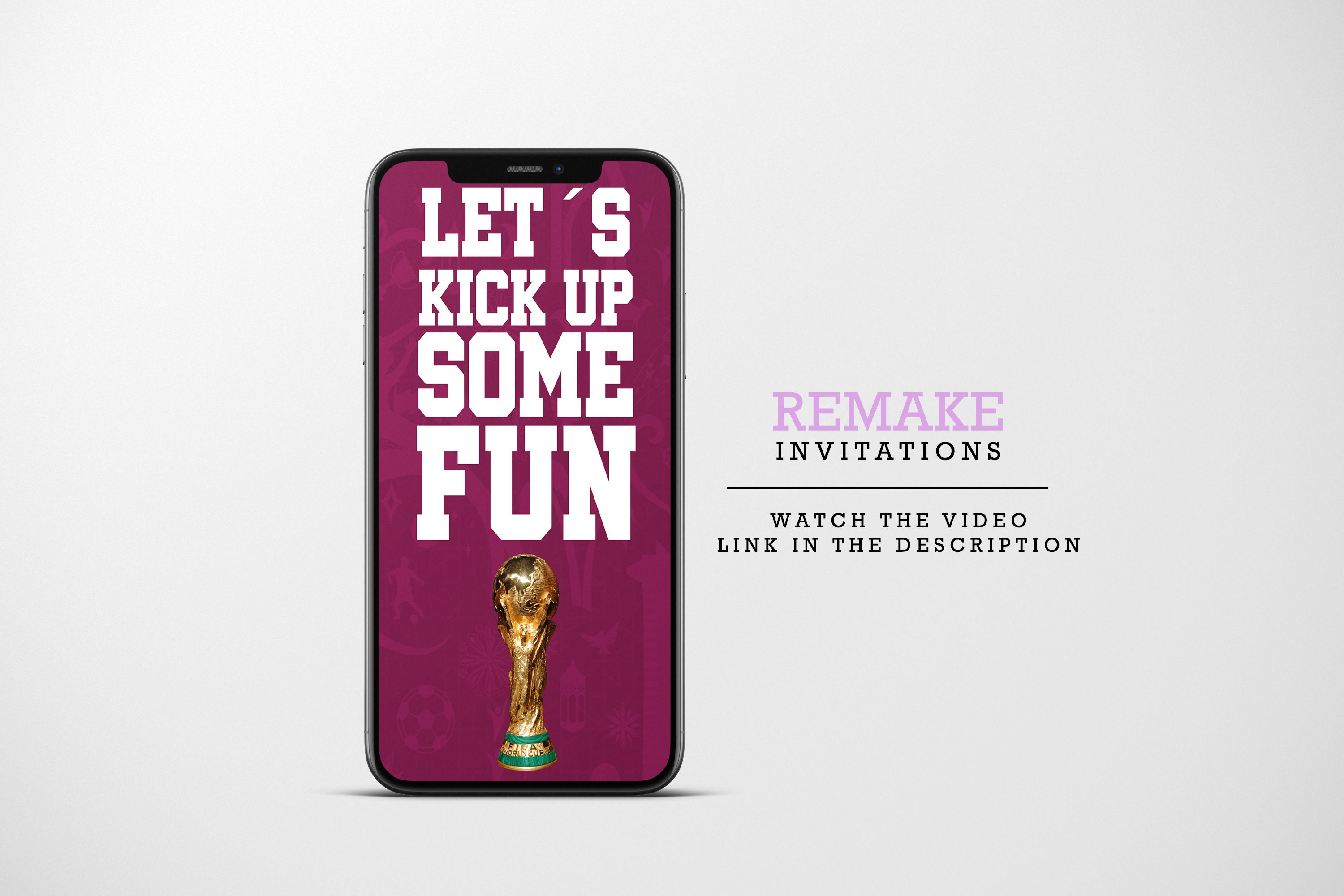 World Cup 2022 Video Invitation Football Birthday, World Cup Qatar 2022 ...