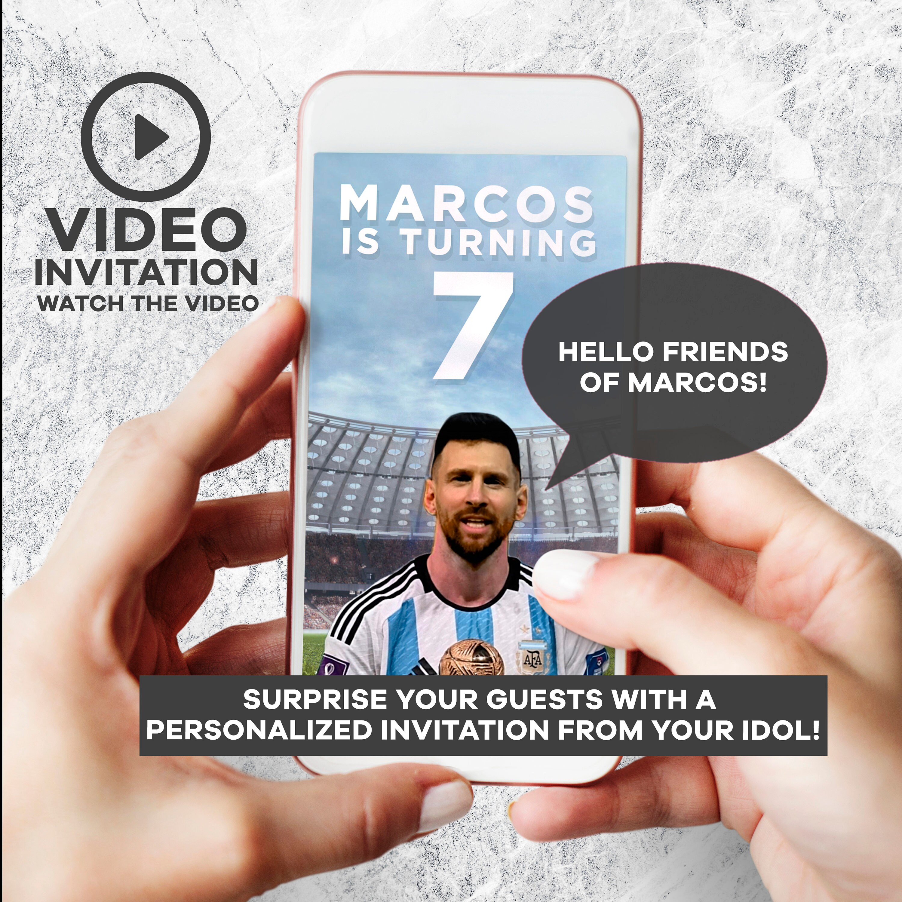 Video Invitation of Lionel Messi Leo Messi Soccer Leo Messi - Etsy ...