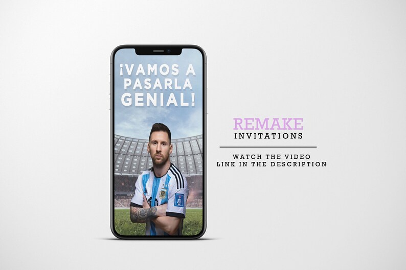 Video Invitacion Messi, Lio Messi Invitation, Birthday Party Leo Messi ...