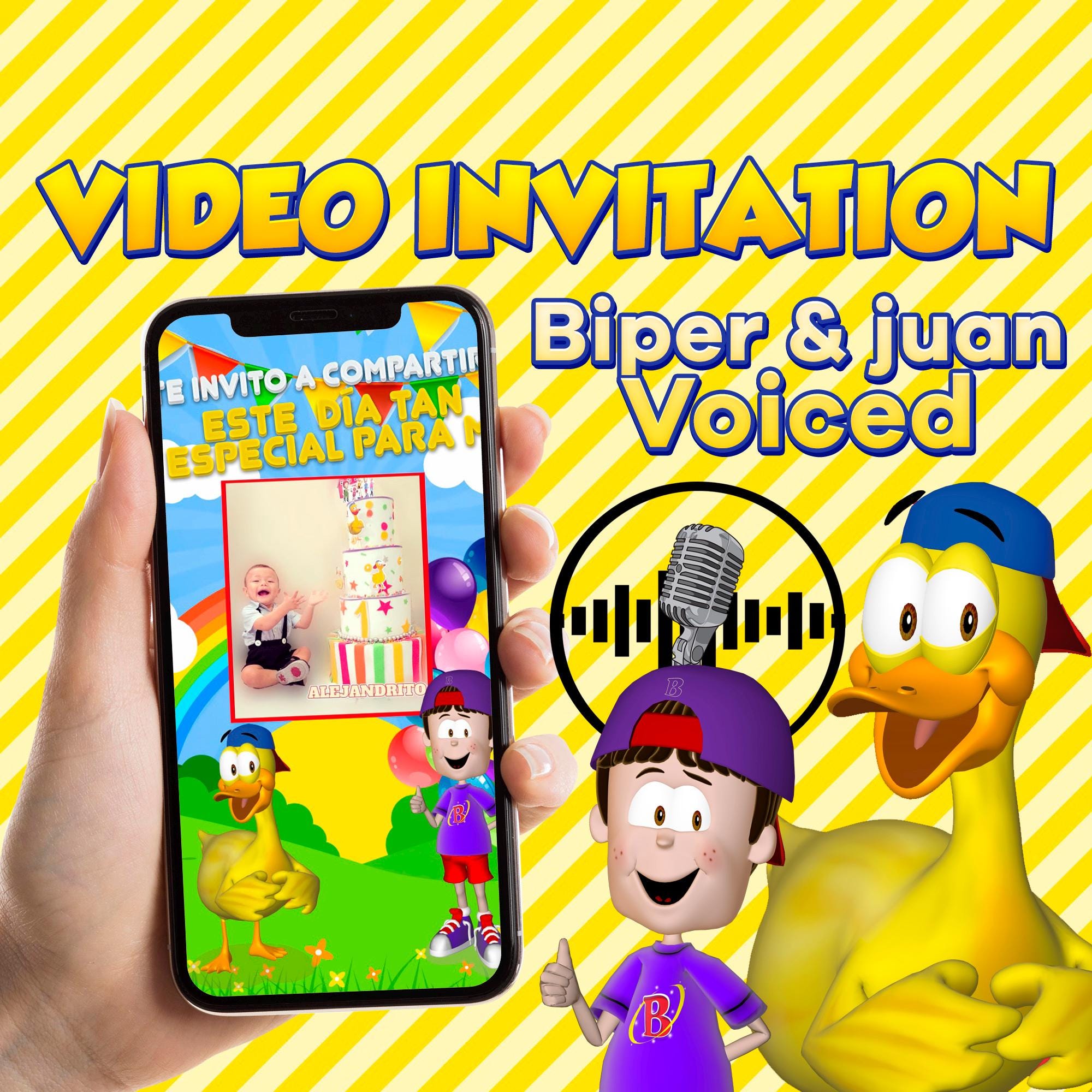 Biper Y Patito Juan Con Voz Video Invitacion, Biper Y Juan Invitacion ...