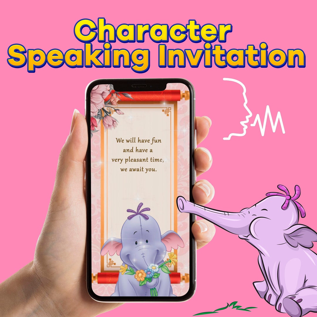 Heffalump Video Invitation, Pooh Video Invitation, Heffalump Character ...