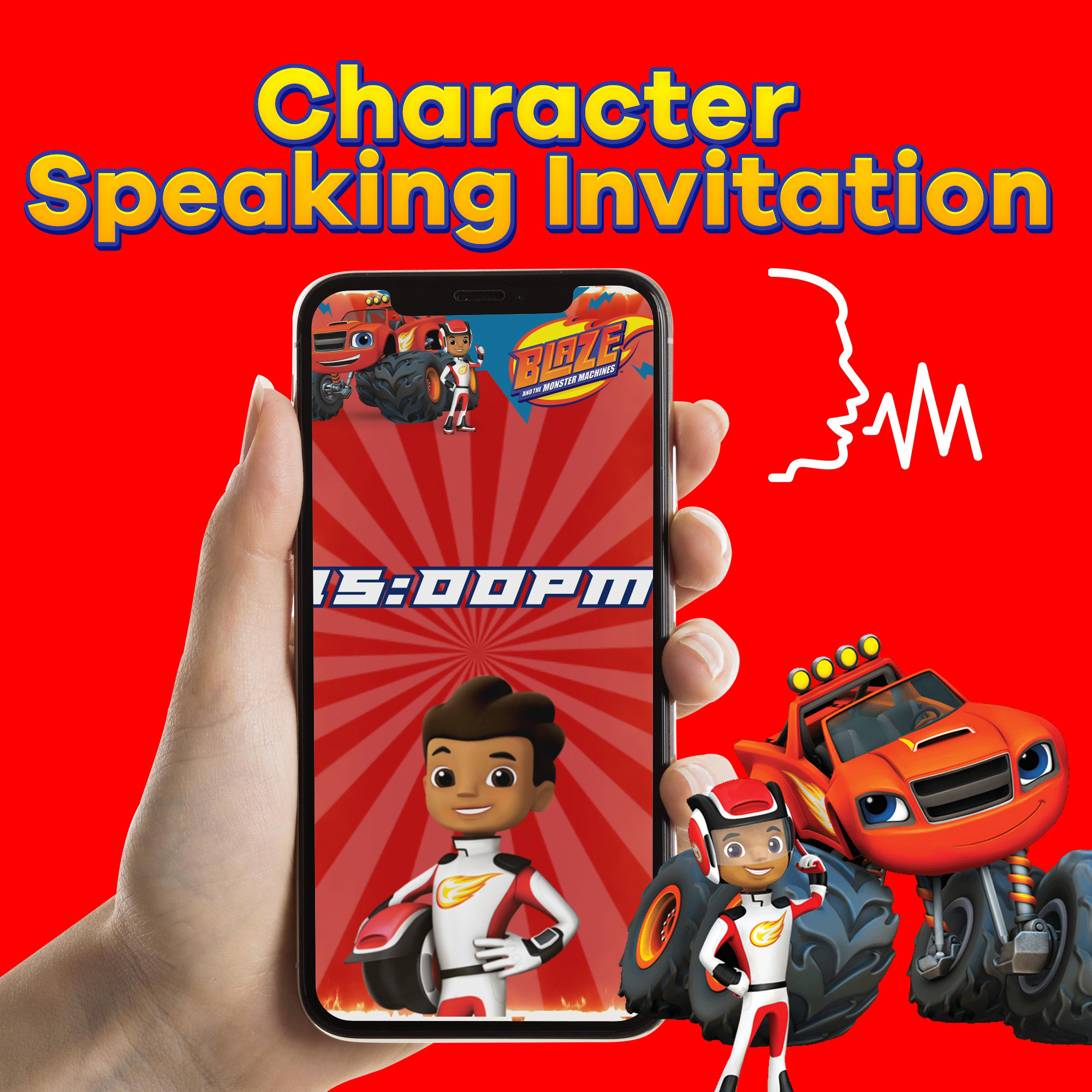 Blaze and the Monster Machines Birthday Invitation, Blaze Video ...