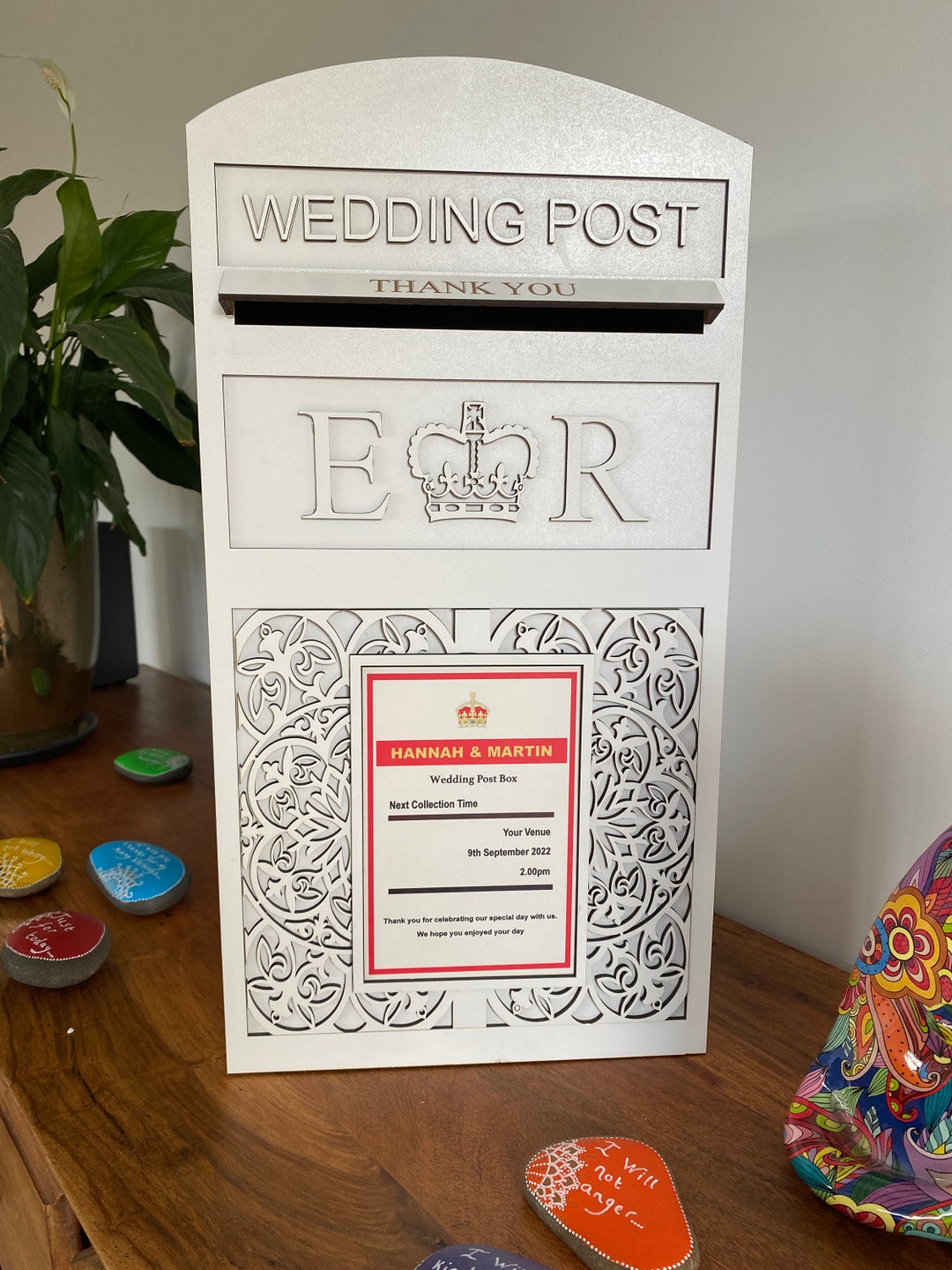 Large Lockable Wedding Card Post Box - Postbox - Fully Customisable ...