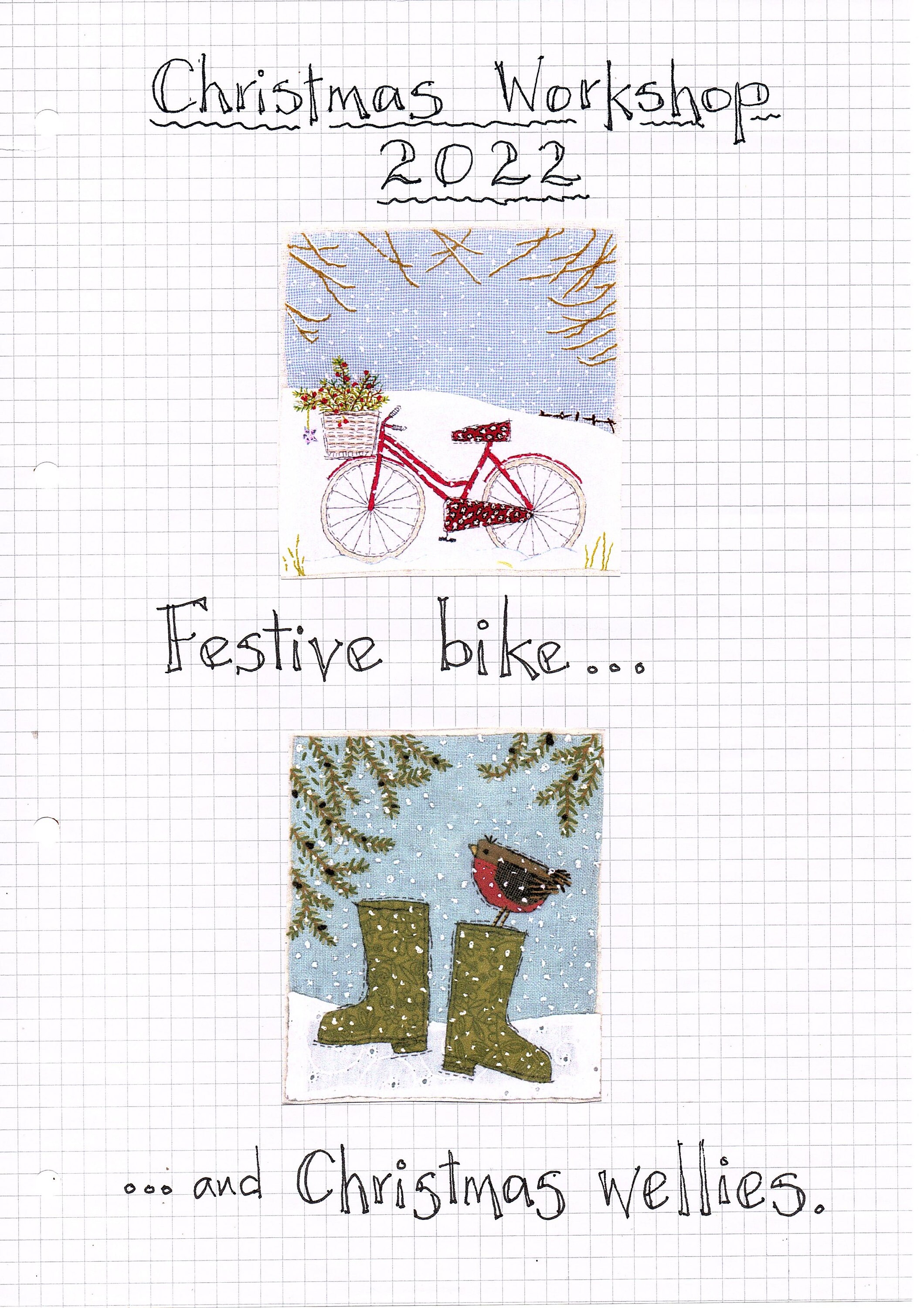 Festive Bike and Christmas Wellies Workshop - Etsy UK