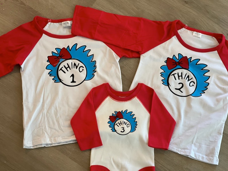 Thing 1, Thing 2, Thing 3 | Customized Matching Shirt | Personalized ...