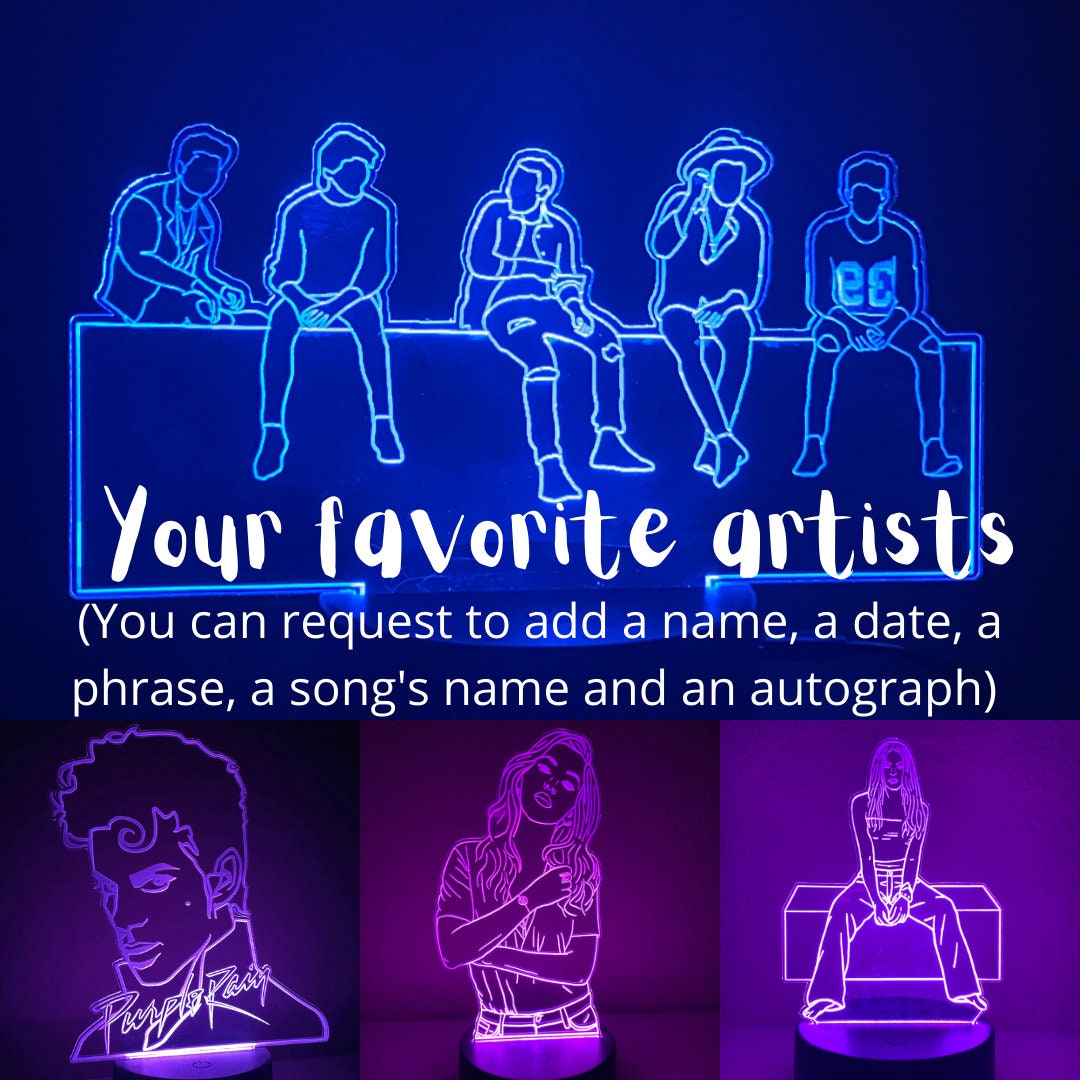 Custom LED Acrylic Light | LED Sign | LED Lamp | Drawing From Photo - Etsy
