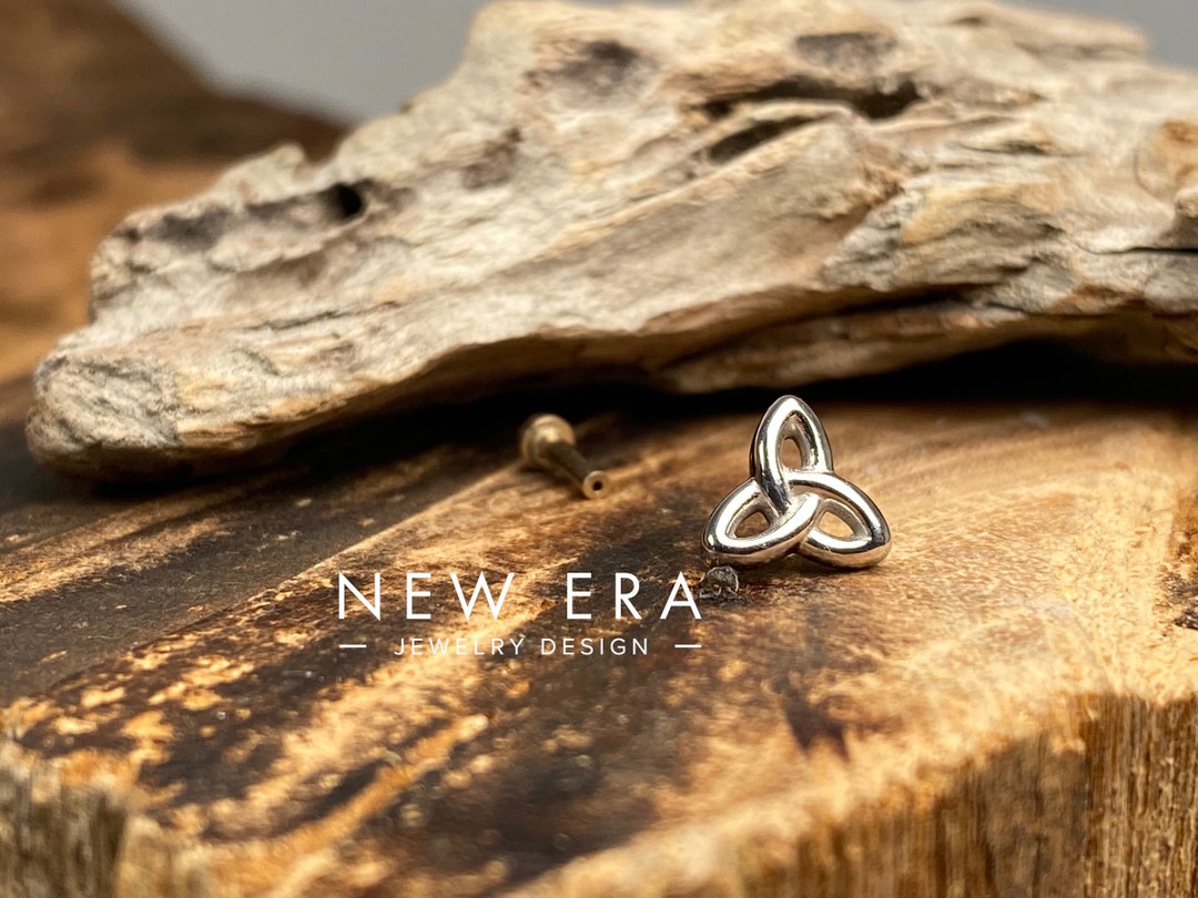 14k Gold Celtic Trinity Decorative Ends 14KW 14KY 14KR Trinity Body ...