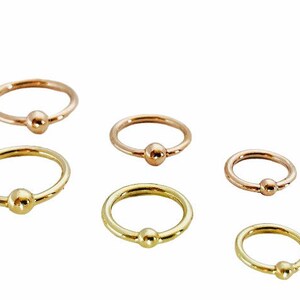 14 Karat Solid Gold Fixed Bead Ring 7/16 Inch 3/8 Inch 5/16 - Etsy