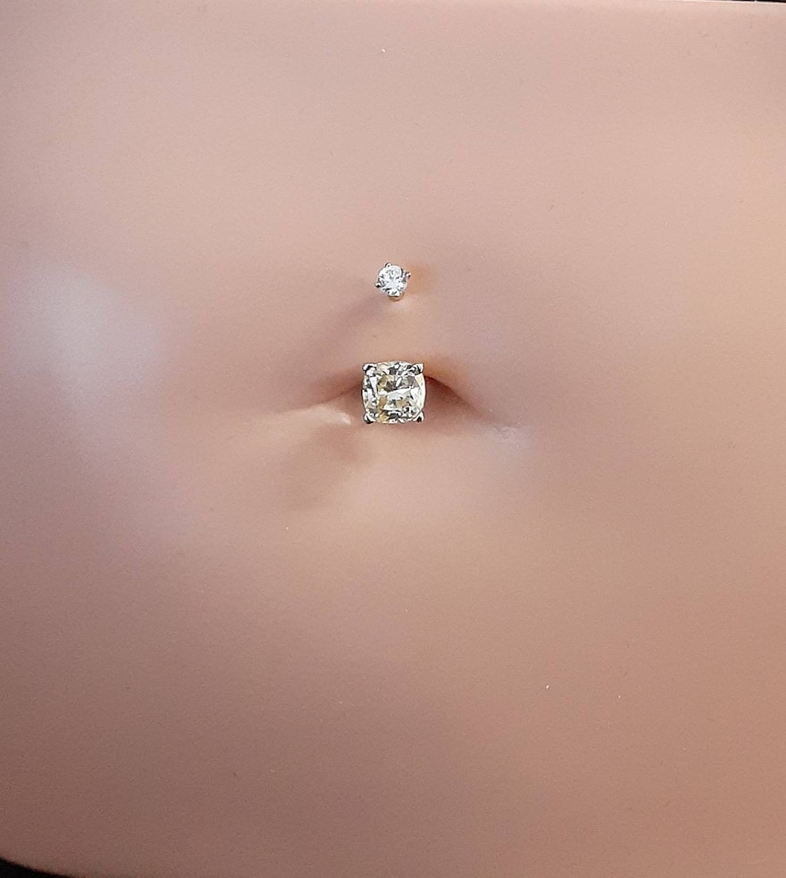14k Solid Gold Beautiful 5/16" Navel/ Belly Button Ring Featuring ...