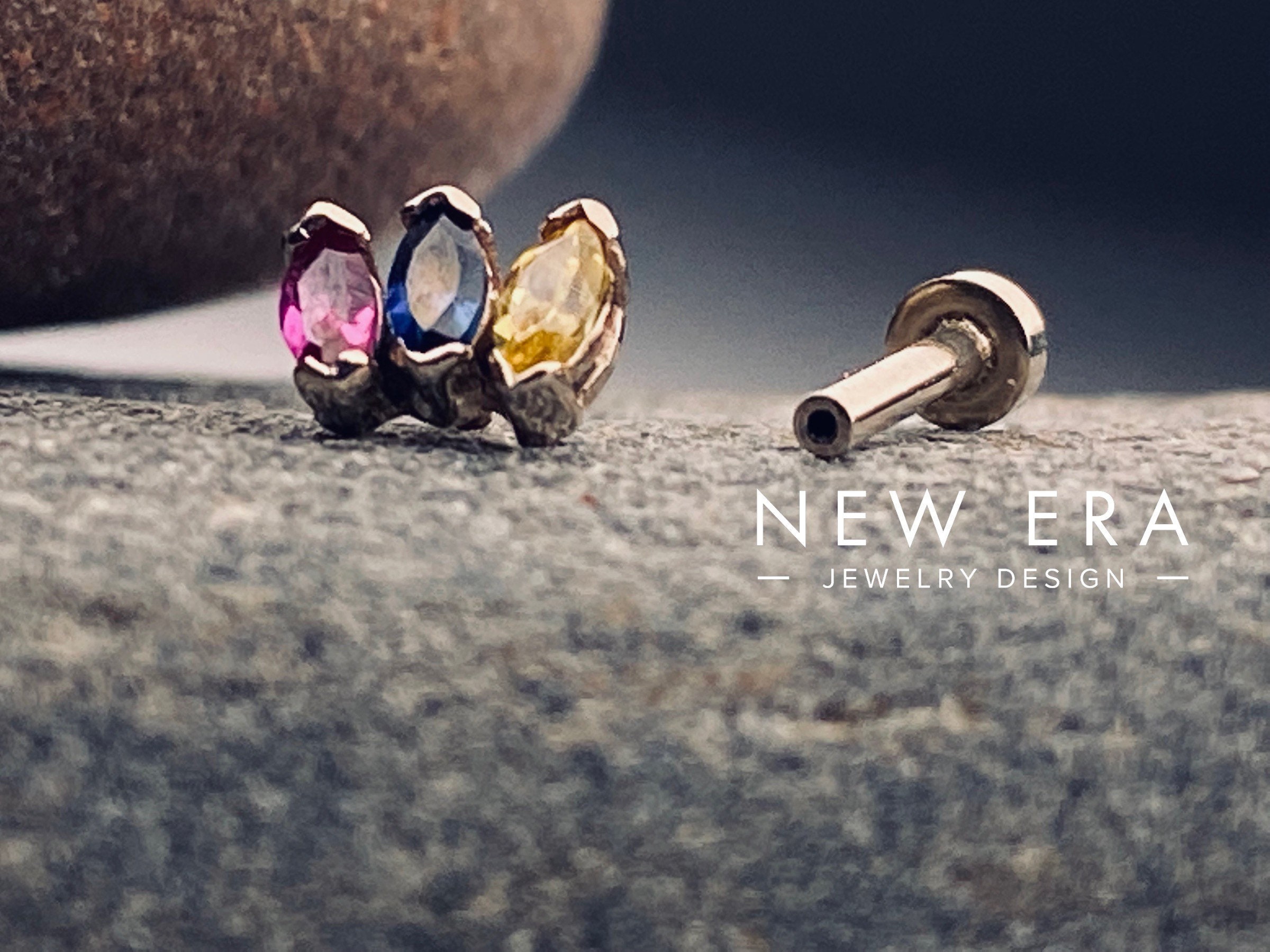 14 Karat Solid Gold Dermal/ 14 Gauge or 16gauge Gold End - Etsy