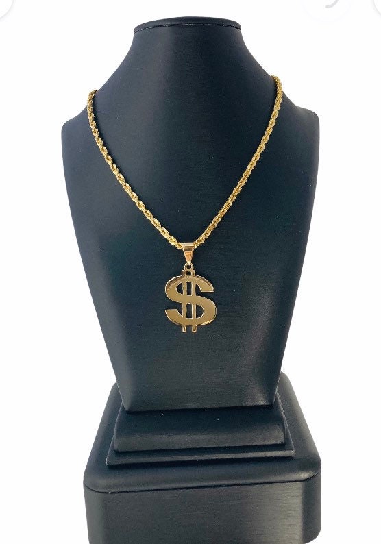 Gold Money Sign Necklace