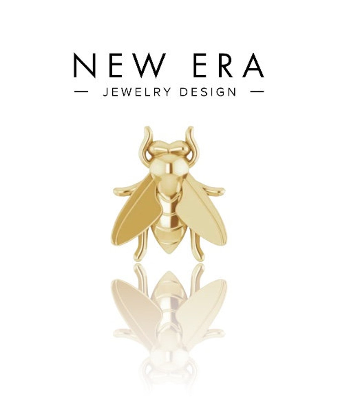 14k Solid Gold Fly Body Jewelry Threaded and Threadless Options ...