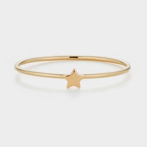 14 Karat Solid Gold Star Stackable Rings Featured in White, Rose in ...