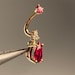 14 Karat Solid Gold J Barbell Belly Button Ring. Ruby Navel Ring ...