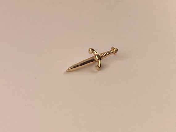 14 Karat Solid Gold Dagger Decorative End. 14KR 14KW 14KY - Etsy