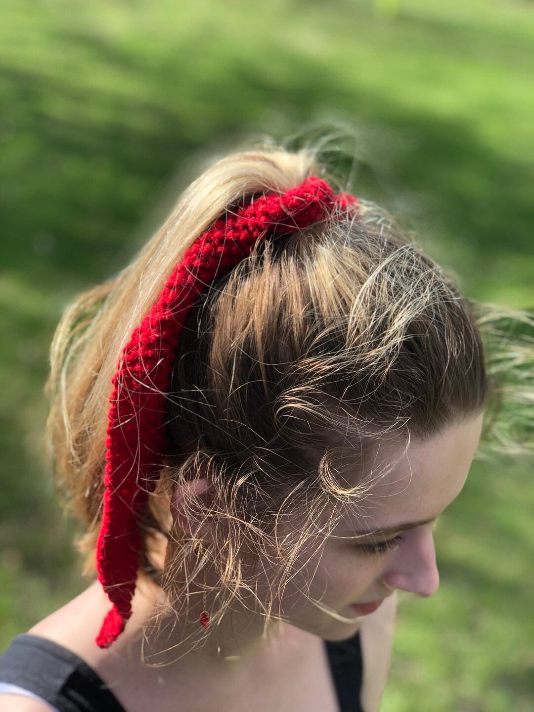 Knit Hair Ribbon - Etsy