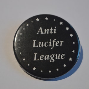 Anti Lucifer League 38mm Round Badge - Etsy
