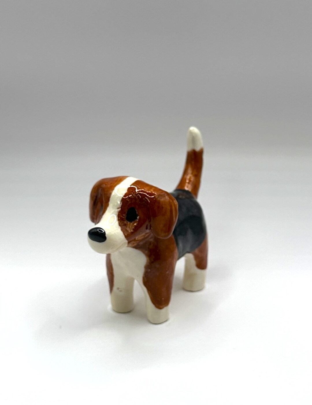 Handmade Ceramic Miniature Beagle Sculpture - Etsy