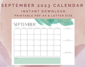 Mint Green Calendar - Etsy
