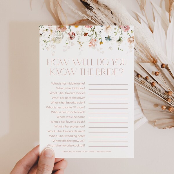 How Well Do You Know the Bride and Groom - Etsy