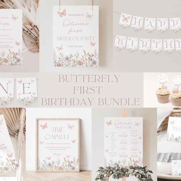 Butterfly First Birthday - Etsy