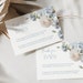 Dusty Blue Floral Books for Baby Card Baby Shower Books for Baby Insert ...