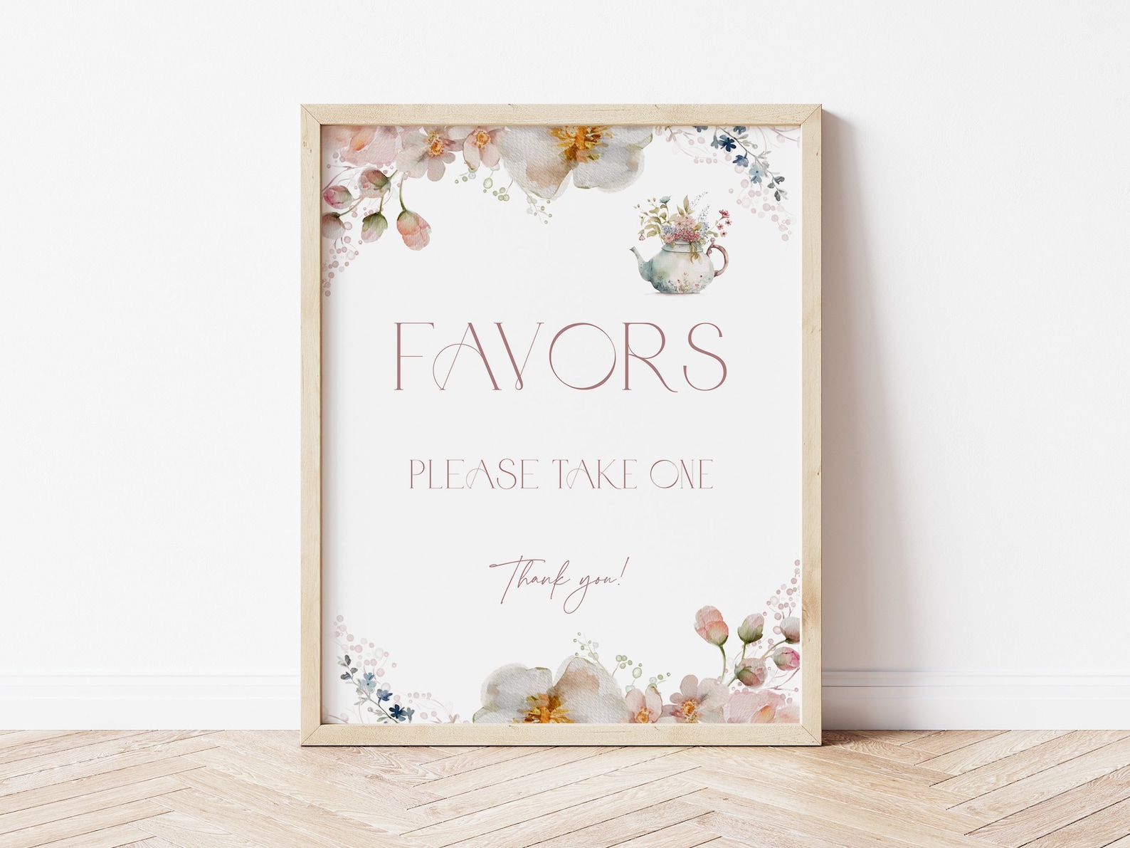 Floral Tea Party Favor Sign Tea Party Favor Sign Tea Party Favors Sign ...