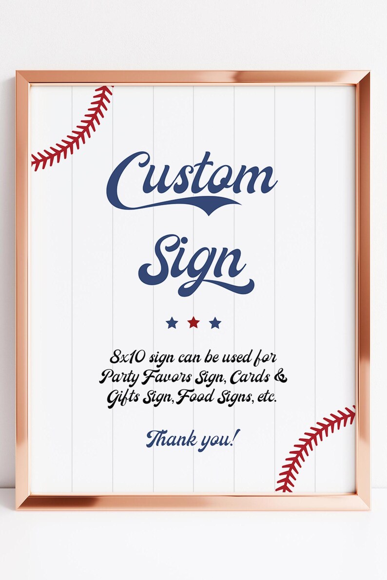 Rookie of the Year Custom Sign Template Baseball Custom Sign Baseball ...