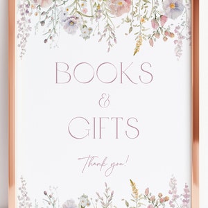 Boho Wildflower Books and Gifts Sign Wildflower Books and Gifts Sign ...