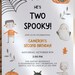 Two Spooky Halloween Birthday Invite Two Spooky Birthday Invitation ...
