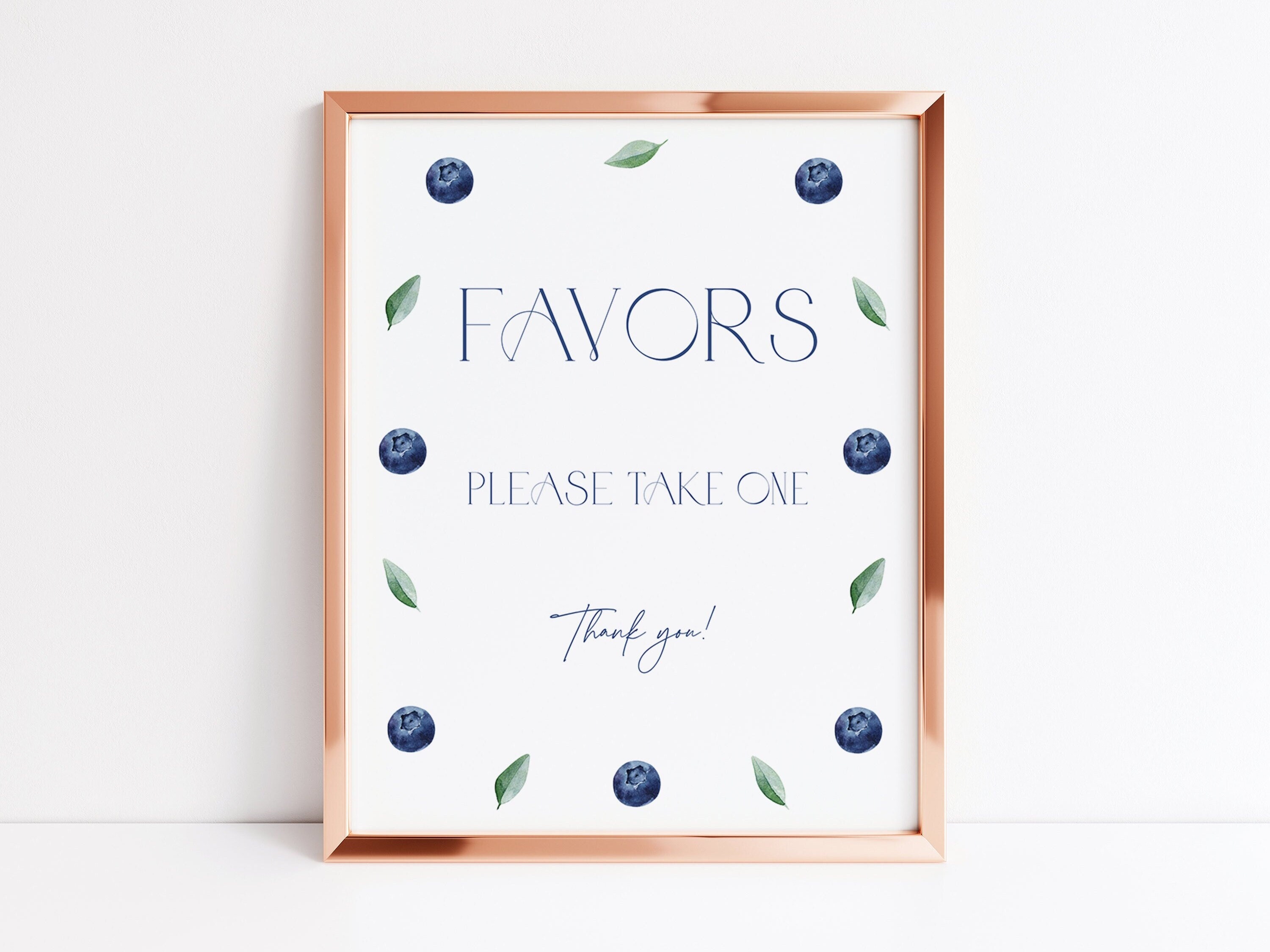 Blueberry Favor Sign Blueberry Baby Shower Favor Sign Blueberry Party ...