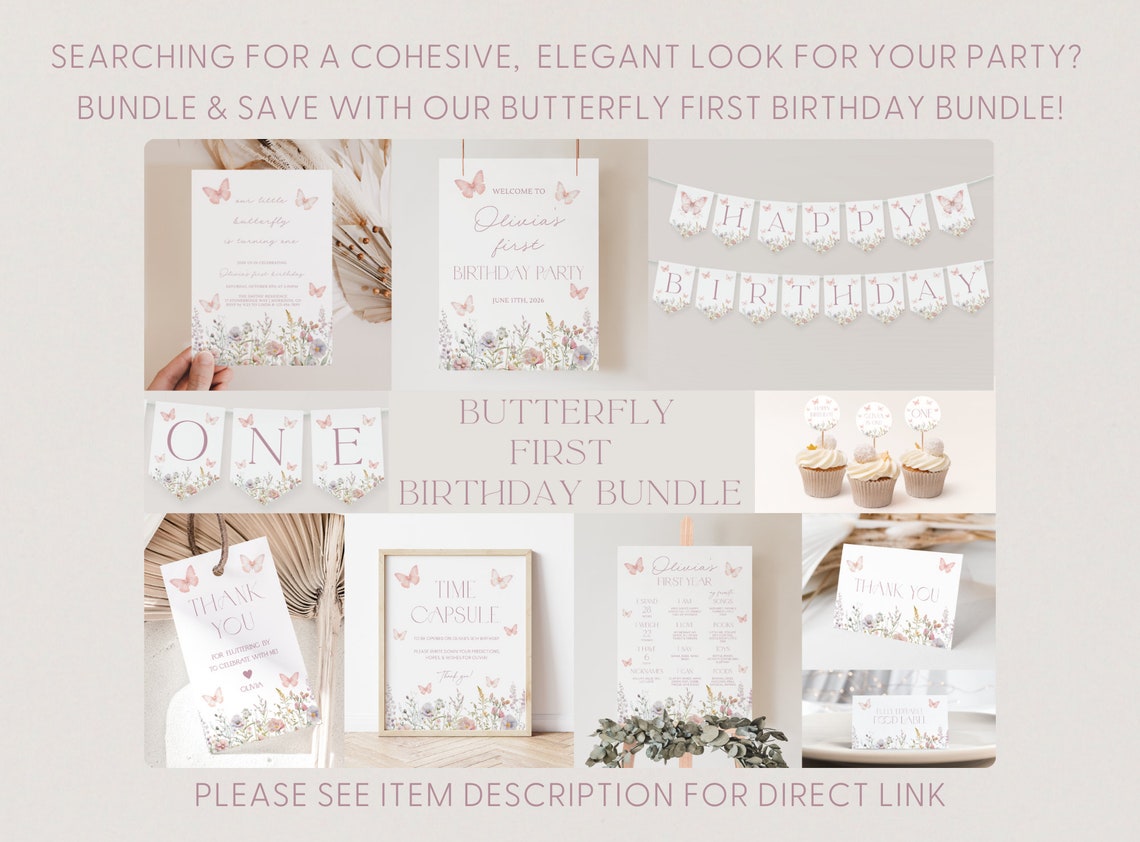 Butterfly Birthday Invitation Butterfly Birthday Invite Butterfly Bday ...