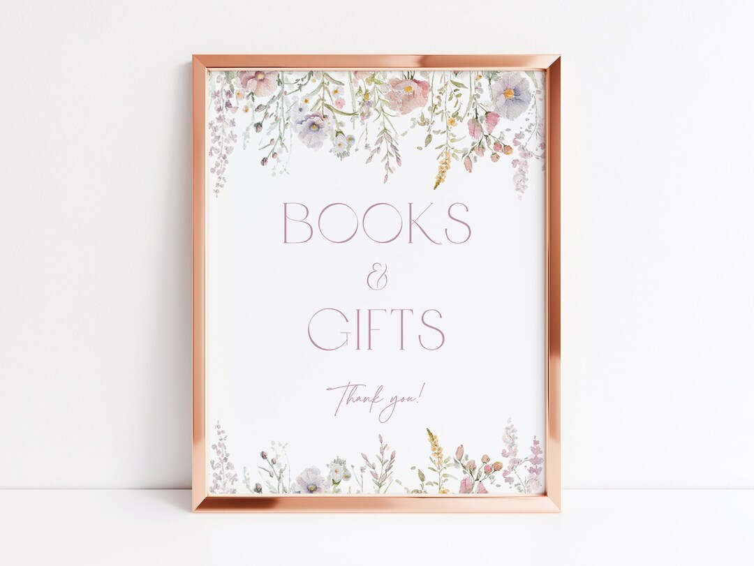Boho Wildflower Books and Gifts Sign Wildflower Books and Gifts Sign ...