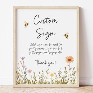 Cute Bee Custom Sign Bee Party Sign Bee Baby Shower Custom Sign Bee ...