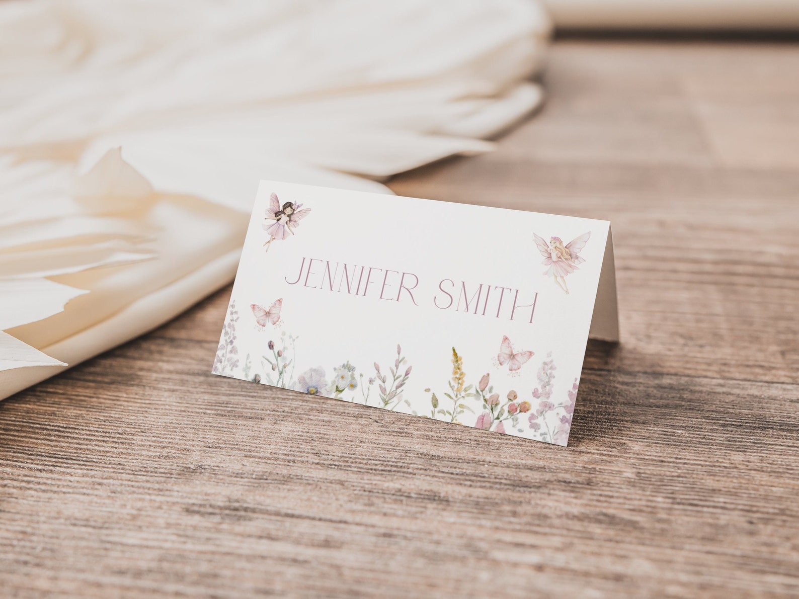 Fairy Place Card Template Fairy Party Place Cards Fairy Birthday Party ...