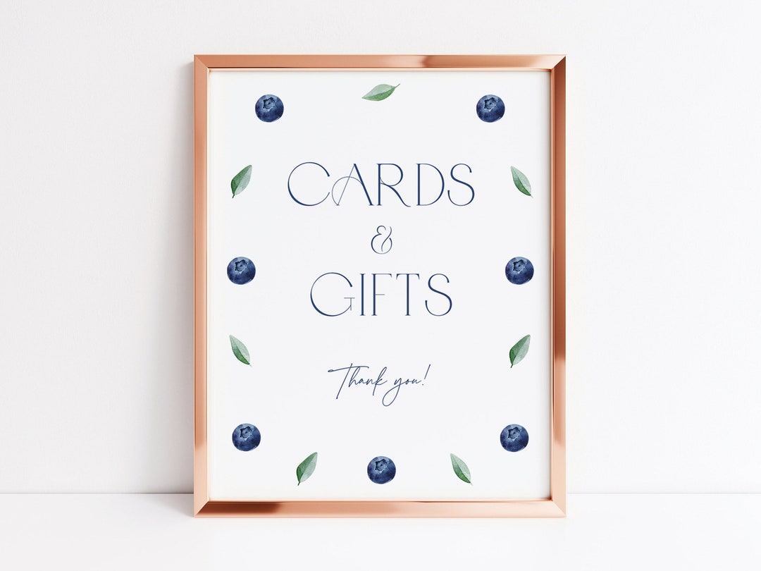 Blueberry Cards & Gifts Sign Blueberry Card Gift Sign Berry First Bday ...