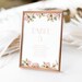 Dusty Pink Rose Table Numbers Sign Template Blush Pink Table Numbers ...