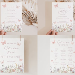 Butterfly First Birthday Bundle Butterfly Birthday Bundle Butterfly ...