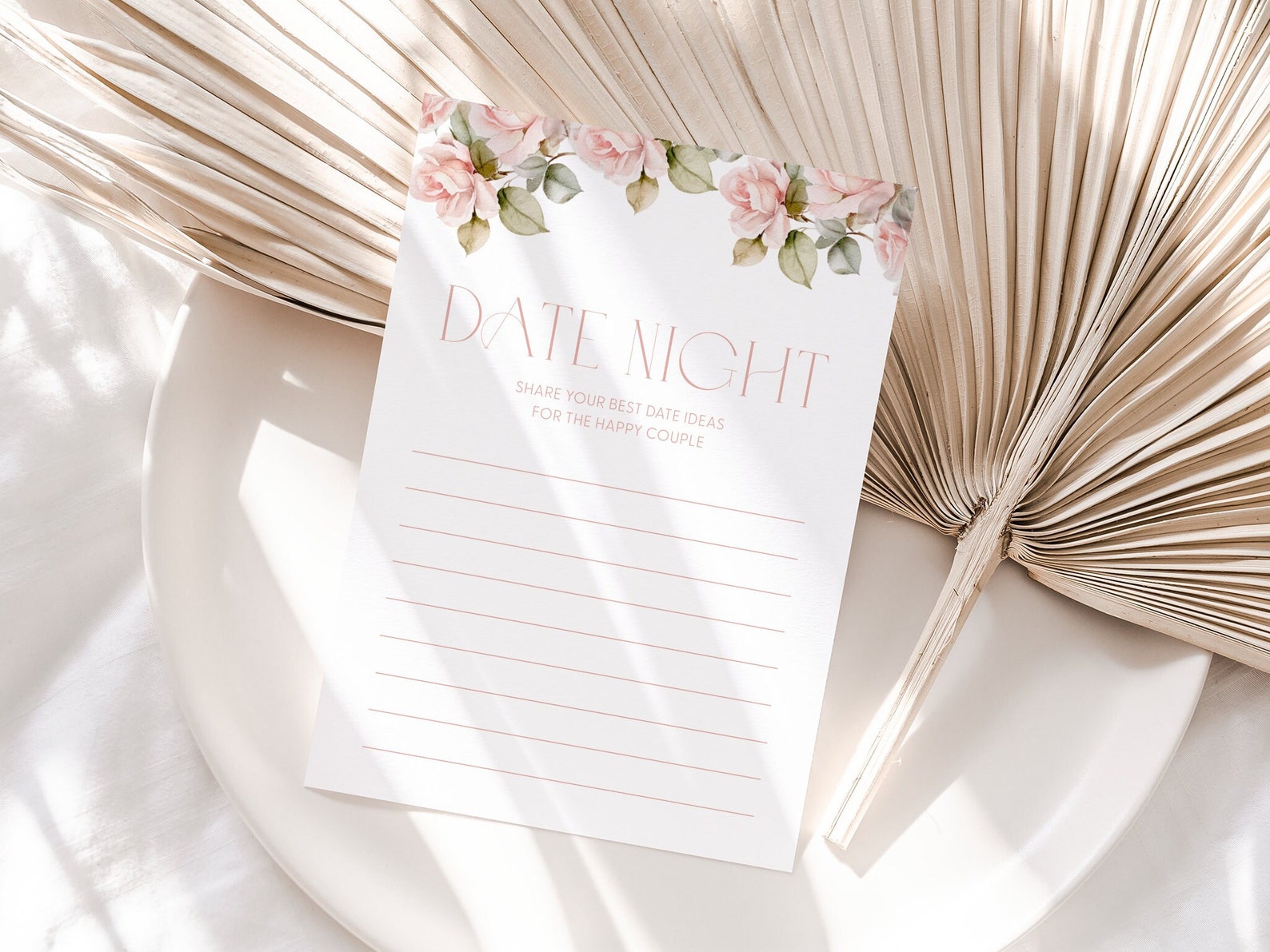 Dusty Pink Rose Date Night Ideas Card Pink Roses Date Night - Etsy